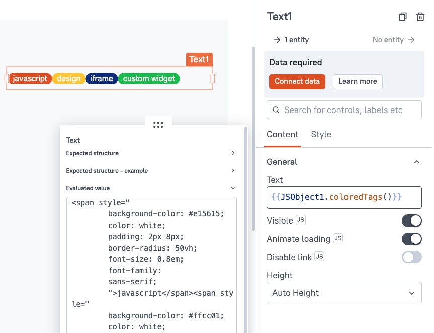 Javascript Colored Tags Generator | Appsmith Community Portal